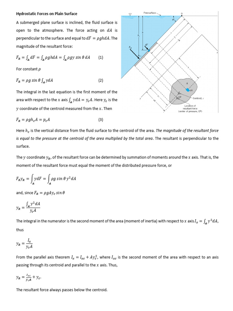 Formulas_forces (1) | PDF | Buoyancy | Mechanical Engineering