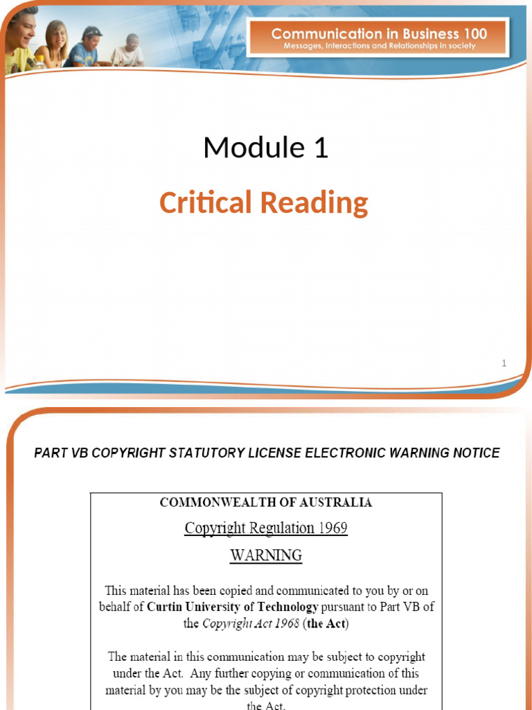 Module 1 Tutorial OFFSHORE | PDF | Critical Thinking | Learning