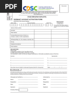 CSD Account Opening Form | PDF | Identity Document | Government And ...
