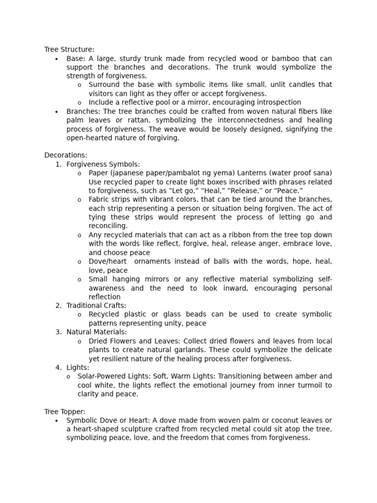 Forgiveness Tree Concept | PDF | Forgiveness | Trees