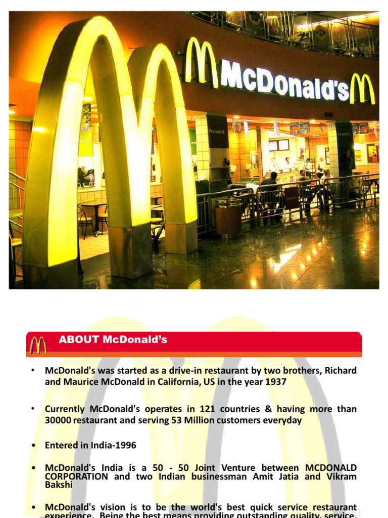 An Overview of McDonald's Business Model and Strategy in India | PDF ...