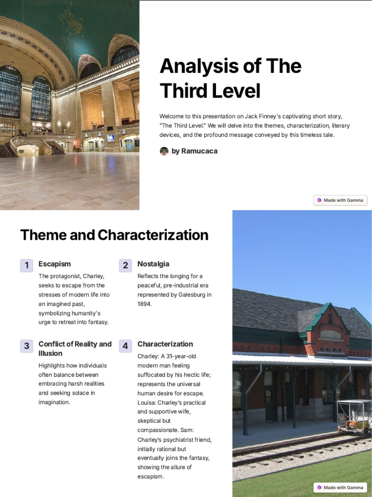 Analysis of The Third Level | PDF | Imagination | Nostalgia