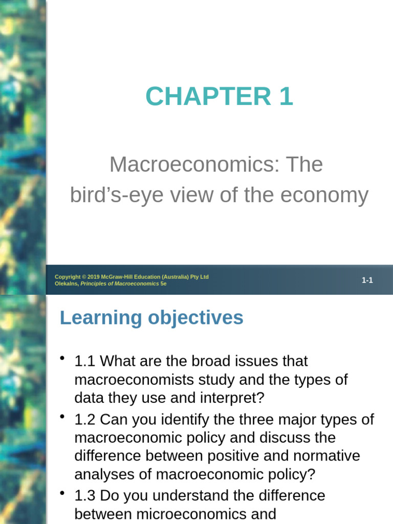 Olekalns5e PPT Ch01 | PDF | Macroeconomics | Fiscal Policy