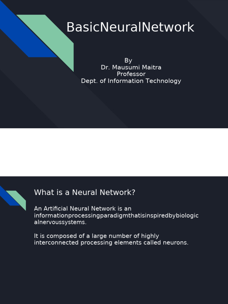 Lecture 14 _Basic Neural Networks.pptx (1) (2) (1) | PDF | Artificial Neural Network ...
