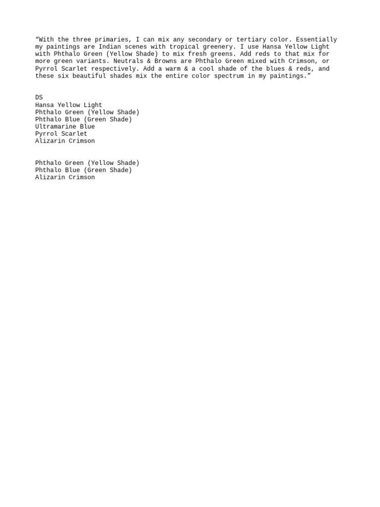 Milind Mulick - Pigments | PDF