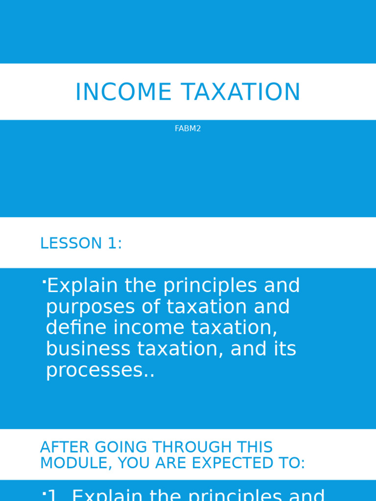 Income Taxation | PDF