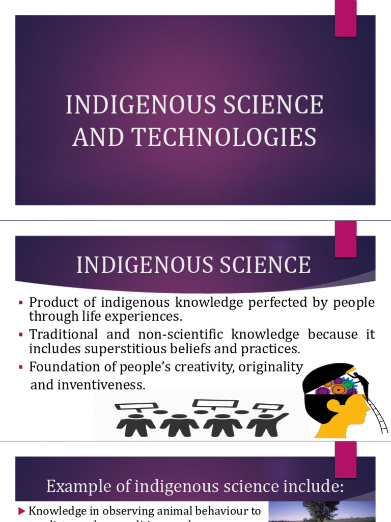Indigenous Science and Technology | PDF | Science | Foods