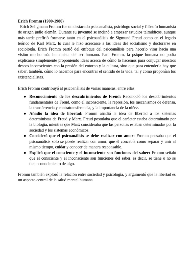 Erich Fromm (1900-1980) | PDF