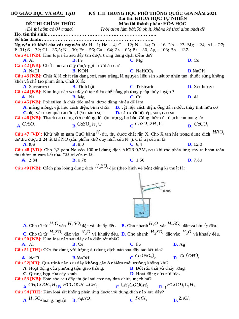 01.de TH Nam 2021 | PDF