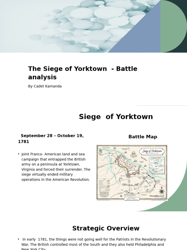Battle of YorkTown | PDF | Siege Of Yorktown | Military