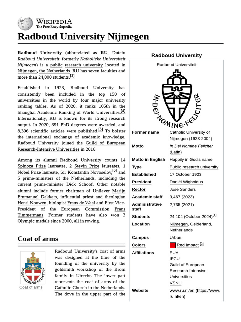 Radboud University Overview | PDF
