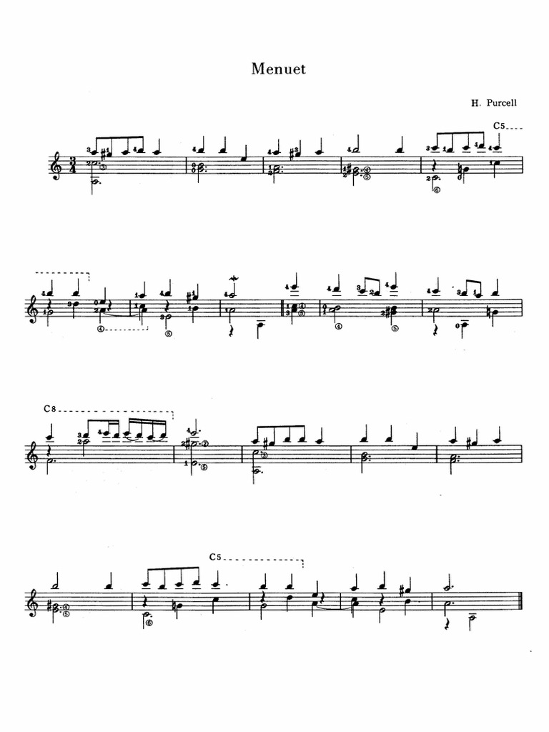 Purcell H - Menuet | PDF