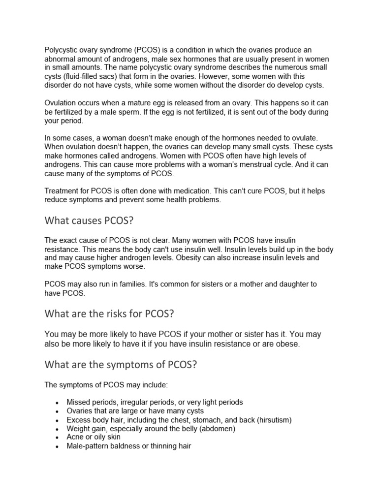 PCOS-SCRIPT | PDF | Polycystic Ovary Syndrome | Endocrinology