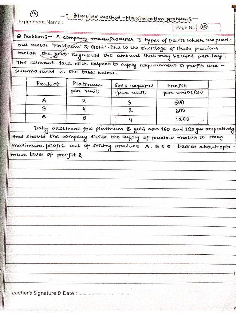 Simplex Method - Maximization problem | PDF Simplex Method - Maximization problem | PDF