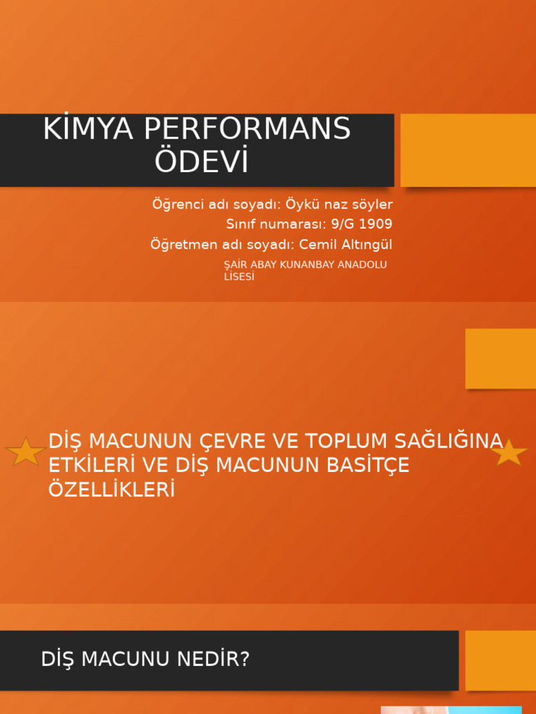 KİMYA PERFORMANS | PDF