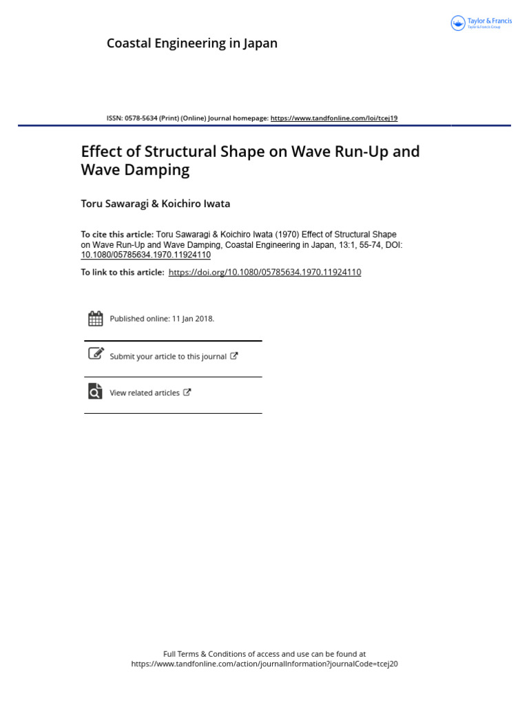 Effects of Structural Shape on Wave Run-up and Wave Damping | PDF