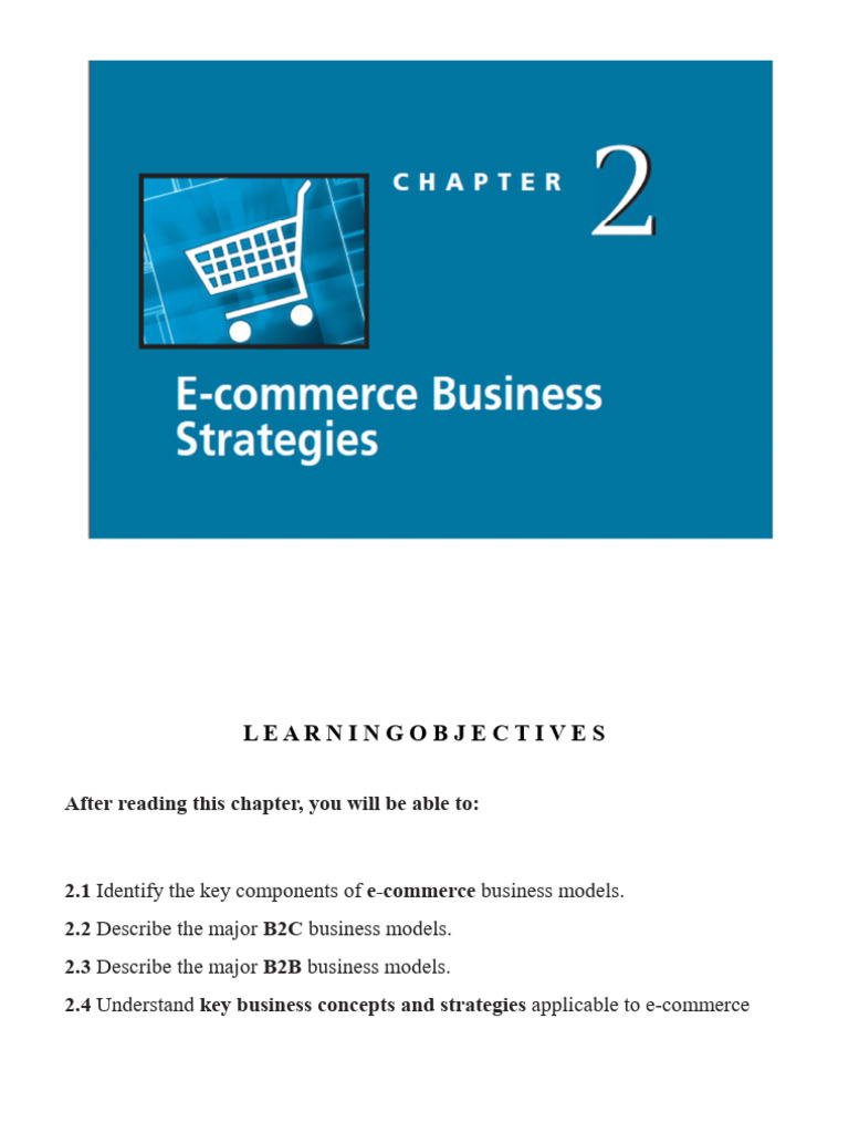 E-Commerce Business Models Guide | PDF | Business Model | E Commerce