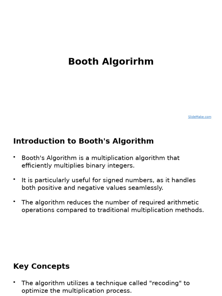 Booth Algorirhm | PDF