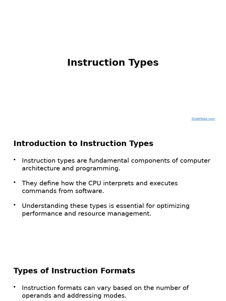 Instruction Types | PDF