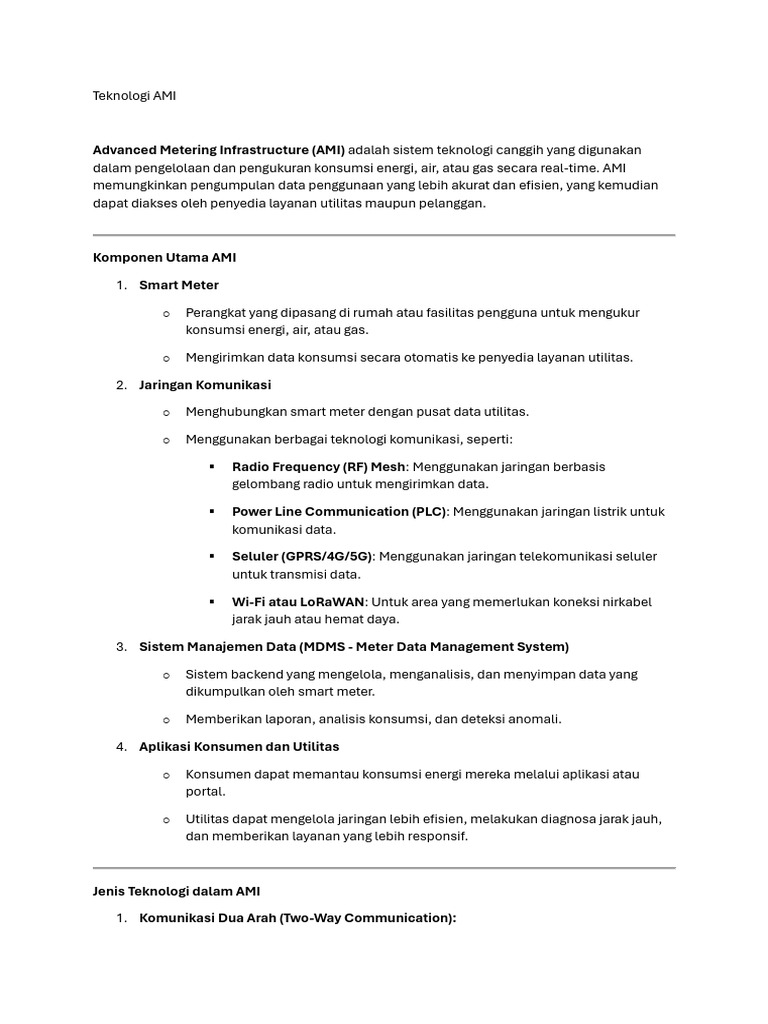Teknologi AMI | PDF