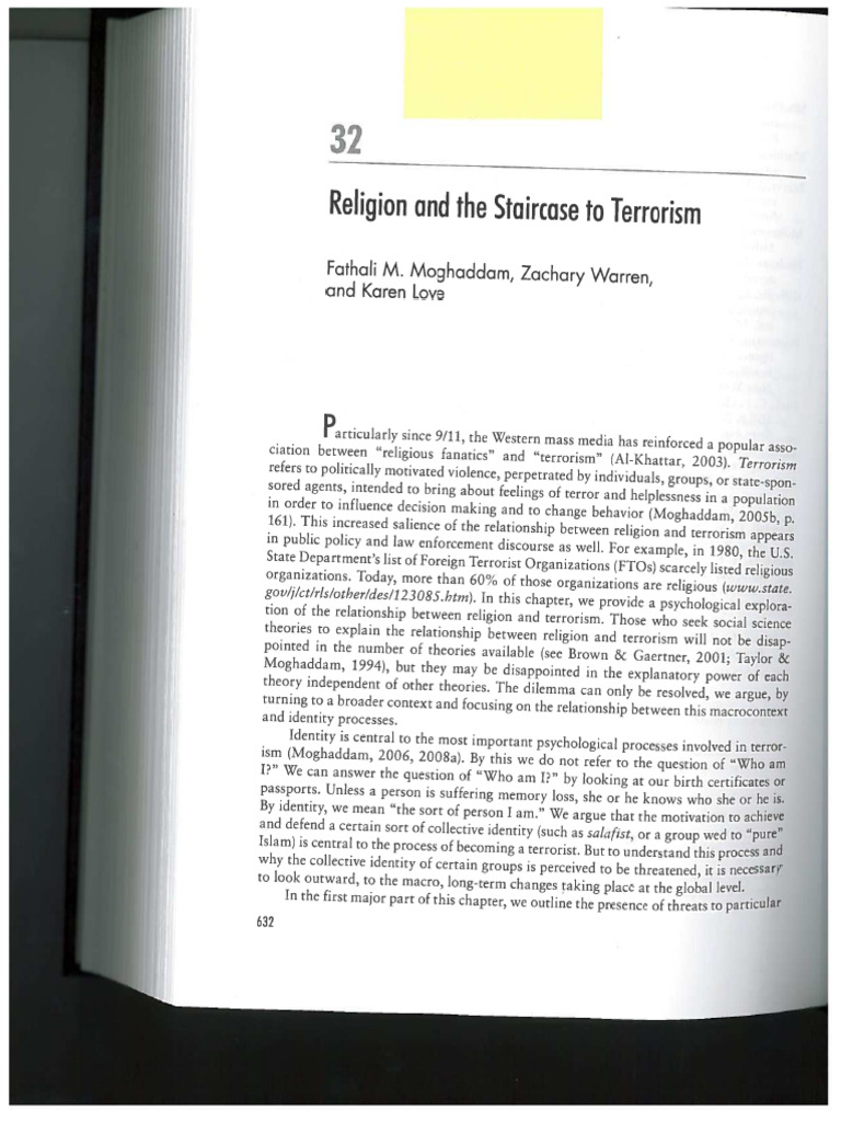 Religion and The Staircase To Terrorism | PDF
