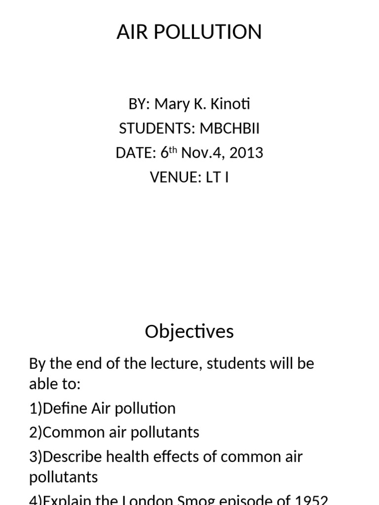 10. Air pollution | PDF | Particulates | Air Pollution