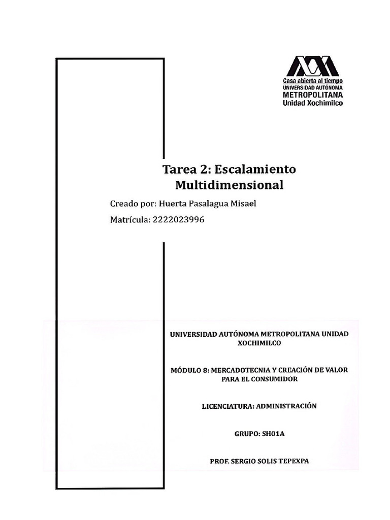 Escalamiento Multidimensional SH01A Huer | PDF
