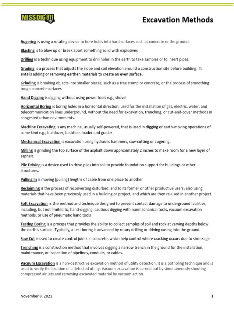 Excavation_Methods | PDF | Deep Foundation | Drill