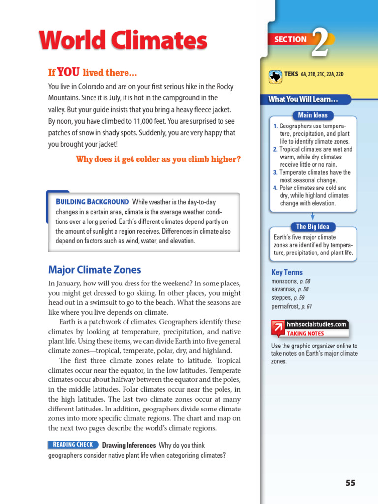 Chapter 3 Section 2 Reading | PDF | Rain | Tropics