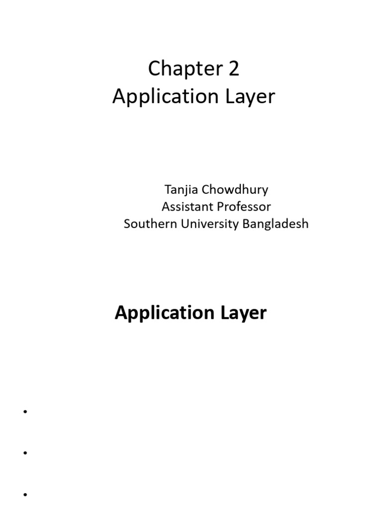 Chapter 2 Application Layer | PDF | World Wide Web | Internet & Web Chapter 2 Application Layer | PDF | World Wide Web | Internet & Web