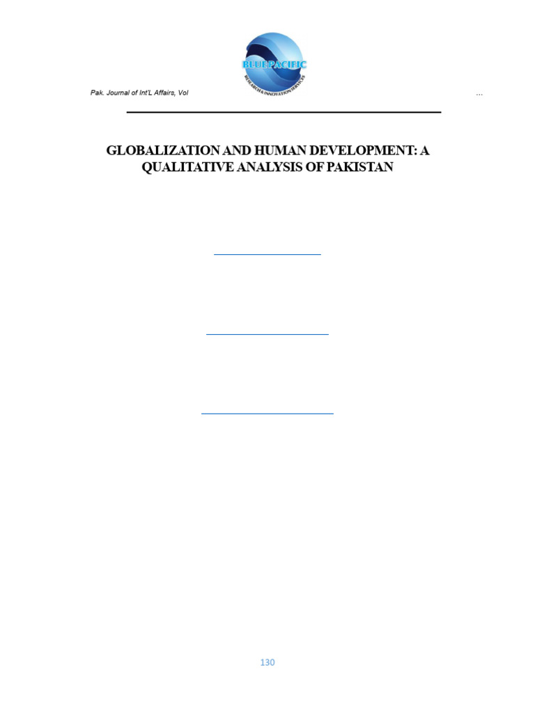 9 Globalization and Human Development A Qualitative Analysis of ...