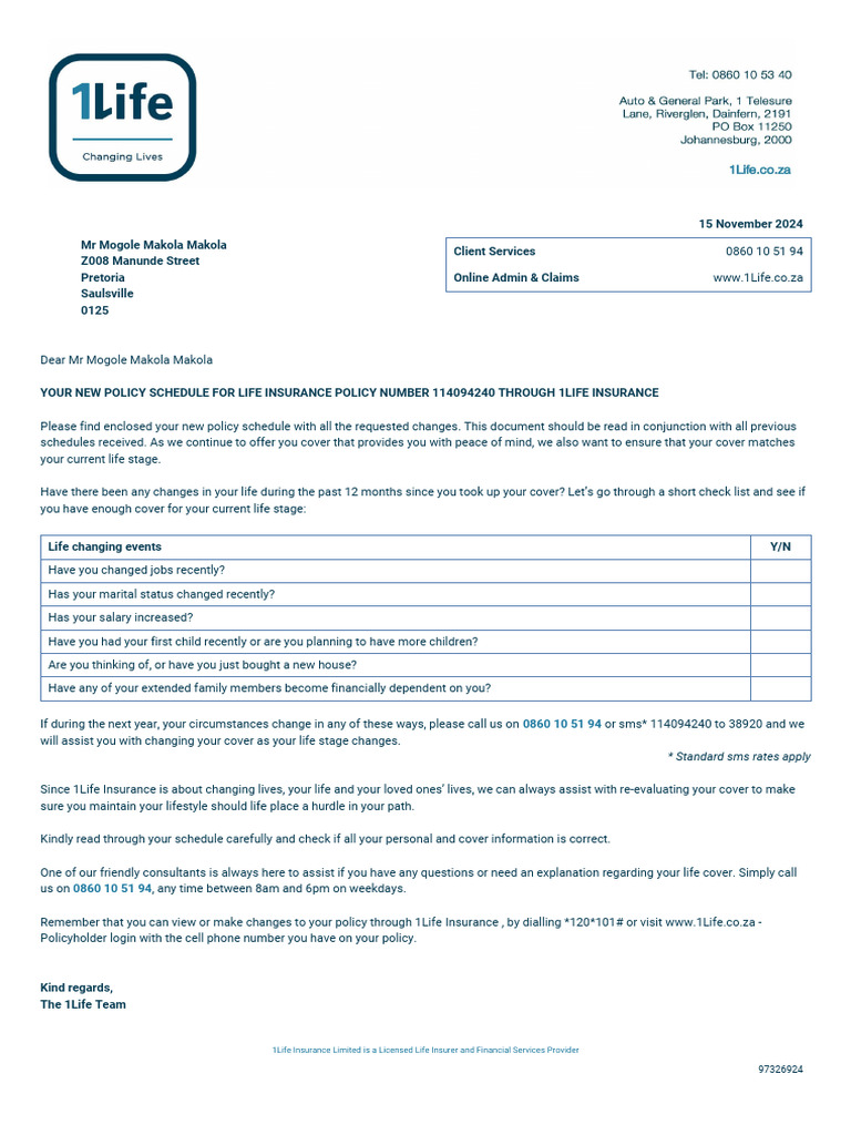 114094240 | PDF | Insurance | Life Insurance