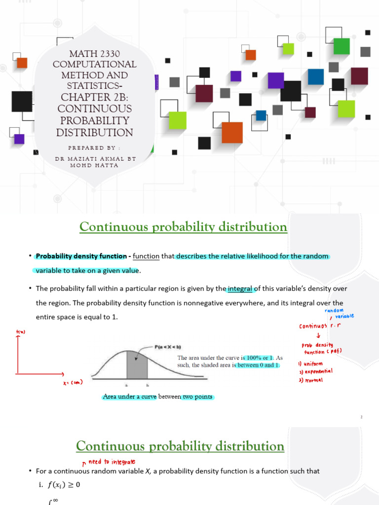 Chapter 2B-Continuous Probability Distribution | PDF | Normal ...