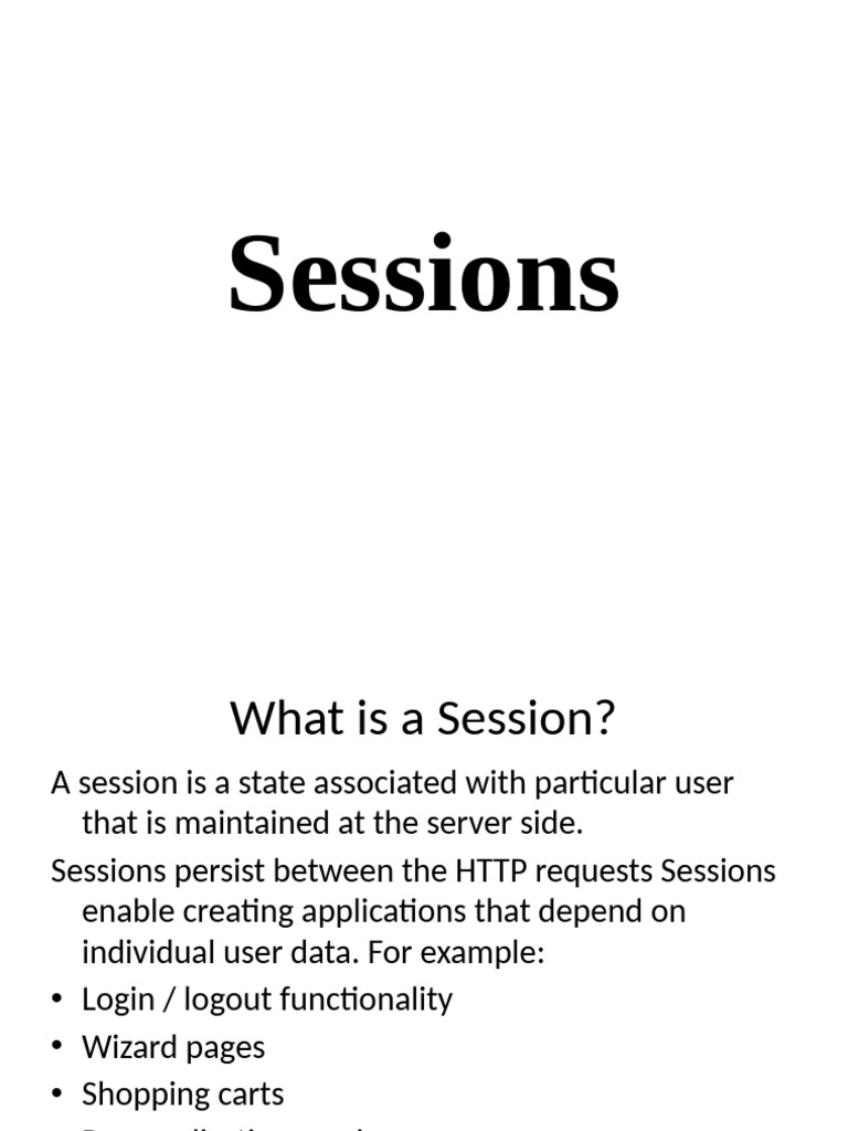 Sessions | PDF | Http Cookie | Web Server