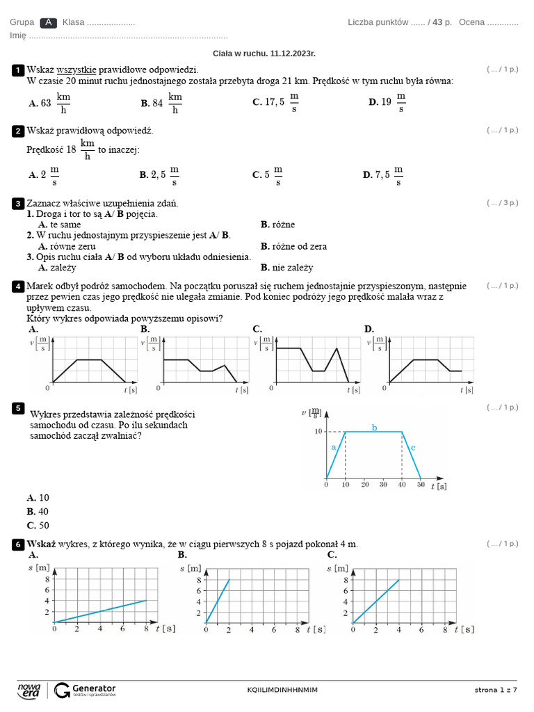 Ciała W Ruchu. | PDF