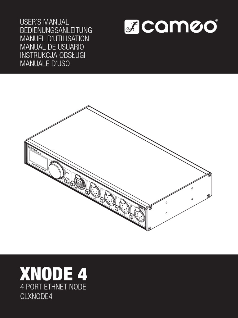 CLXNODE4 Cameo Users Manual EN DE FR ES PL IT | PDF | Electrical ...