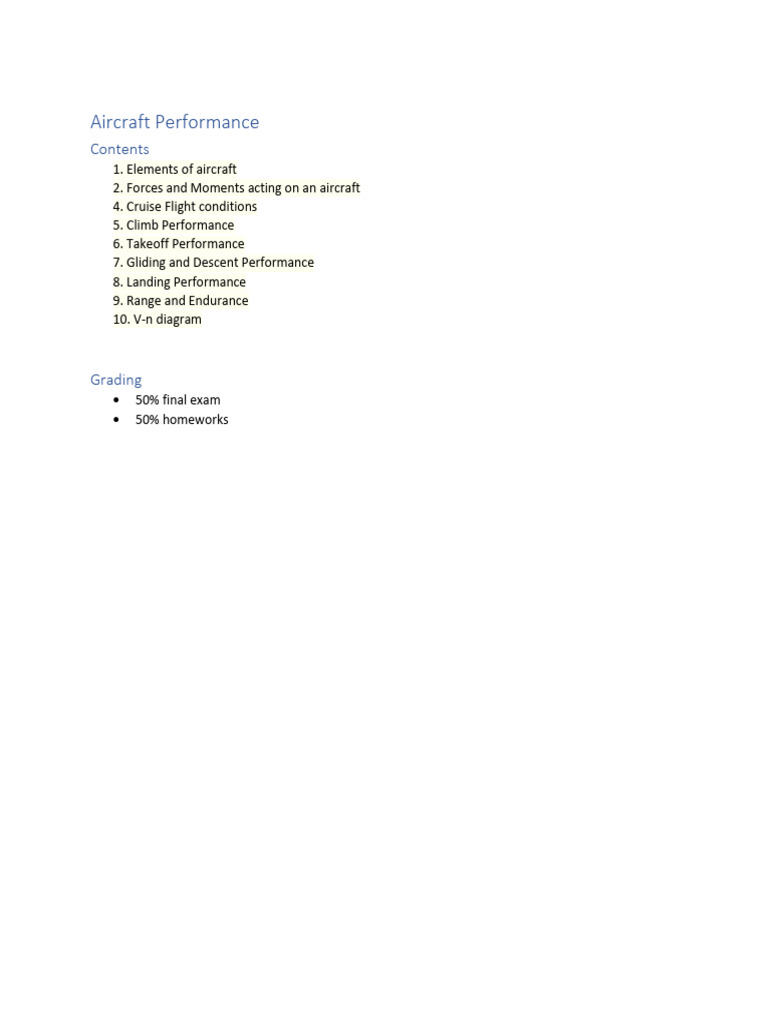 Aircraft Performance | PDF