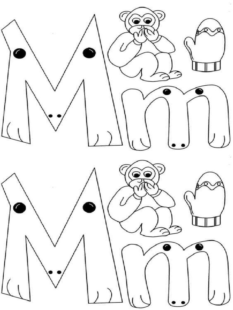 Litera M de Colorat | PDF