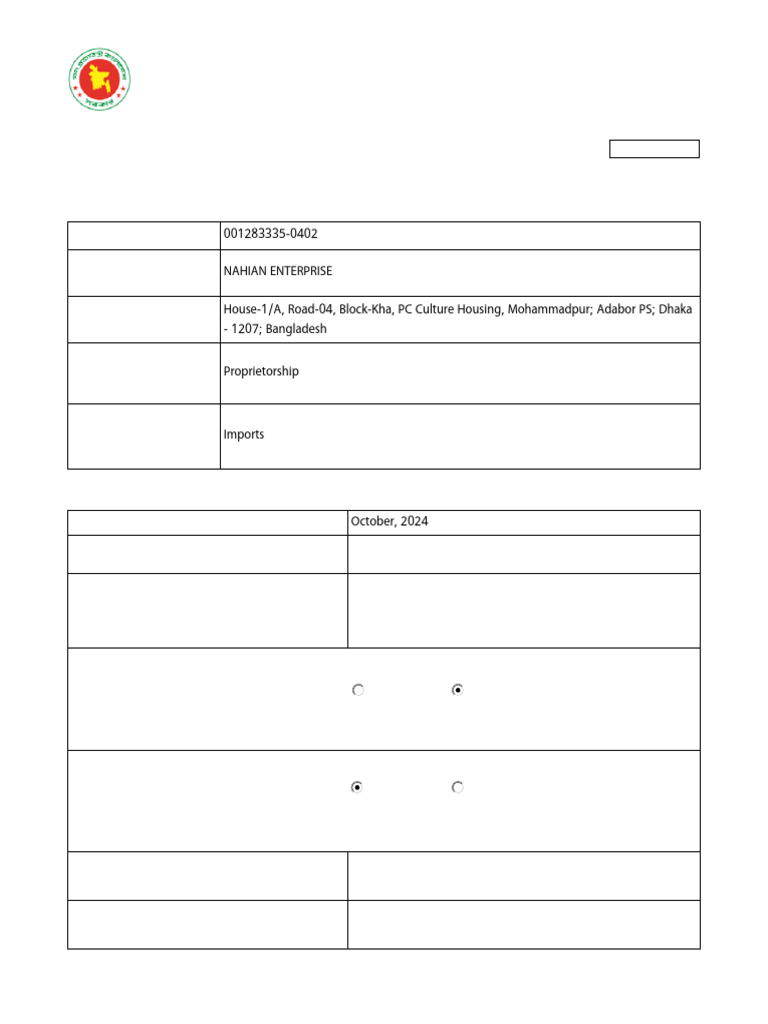 Mushak-9.1 VAT Return On 16.NOV.2024 (3) | PDF | Value Added Tax | Taxes