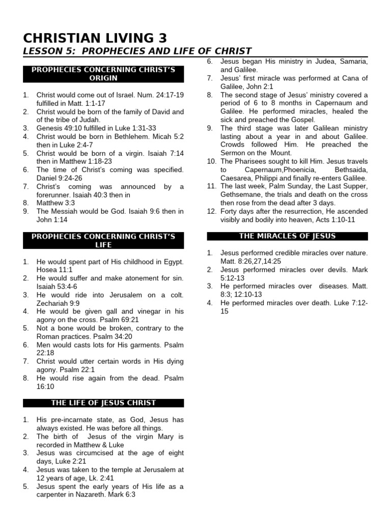 CL-LESSON-5 | PDF | Jesus | Ministry Of Jesus