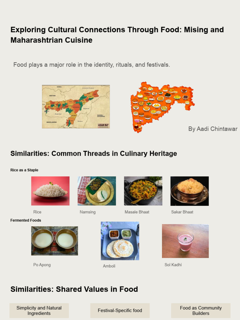 Cultural Connections in Mising & Maharashtrian Cuisine | PDF