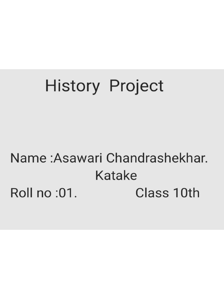 History Project (Report) | PDF