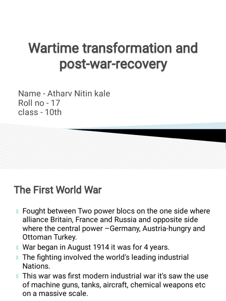 World War I Impact and Recovery | PDF