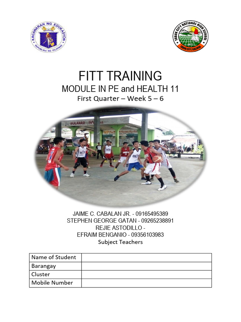 4a-Module-3-FITT-SHS-g11 | PDF | Strength Training | Physical Fitness