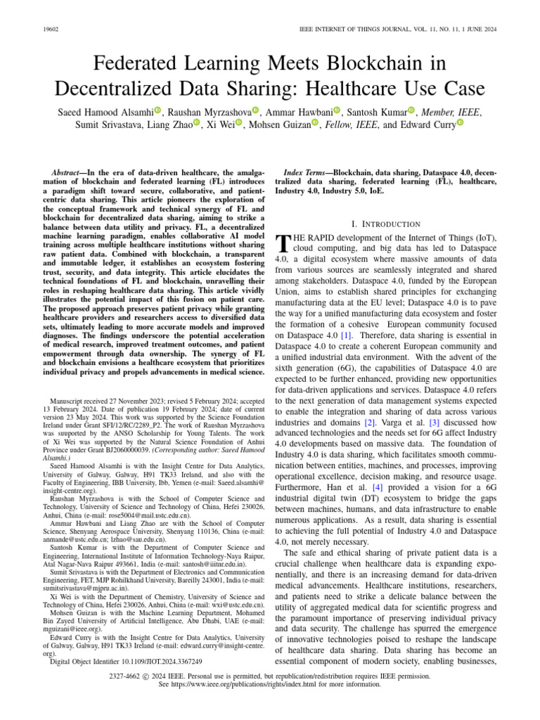 Federated Learning Meets Blockchain in Decentralized Data Sharing ...