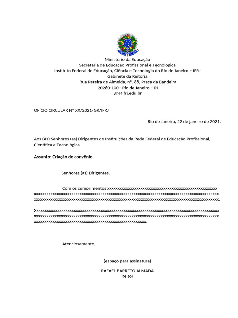 Ofício Circular editável | PDF