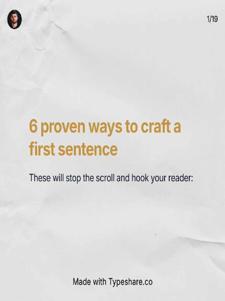 6 Proven Ways To Craft An Opening Sentence | PDF