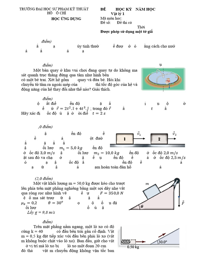 Vat-Ly-1 - PHYS130902 - HKI-2022-2023 - DT-De Thi Va Dap An | PDF