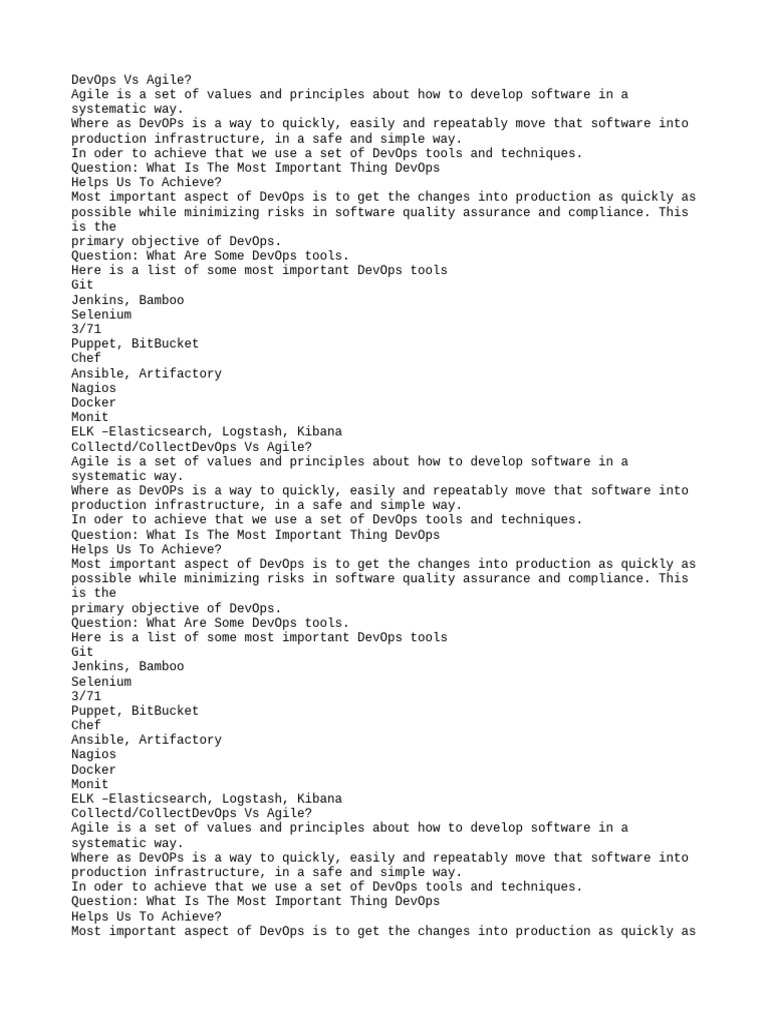 devops vs agile | PDF | Agile Software Development | Software Design