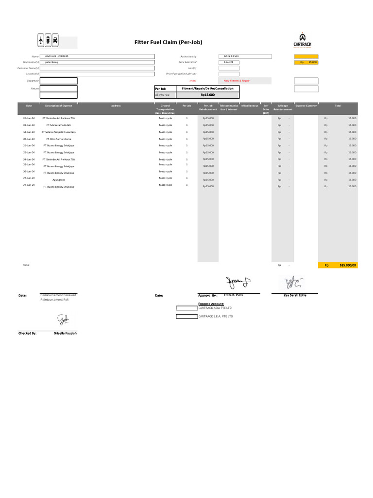 Fuel Claim - June 2024 - Andri Adi | PDF | Transport Economics ...